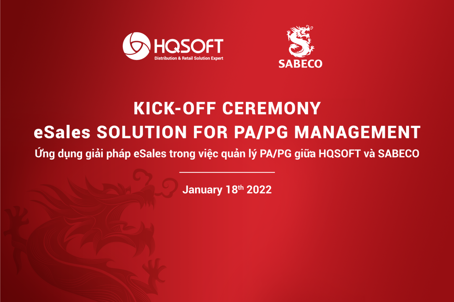 [SABECO x HQSOFT] KICK-OFF CEREMONY eSales SOLUTION FOR PA/PG MANAGEMENT - HQsoft
